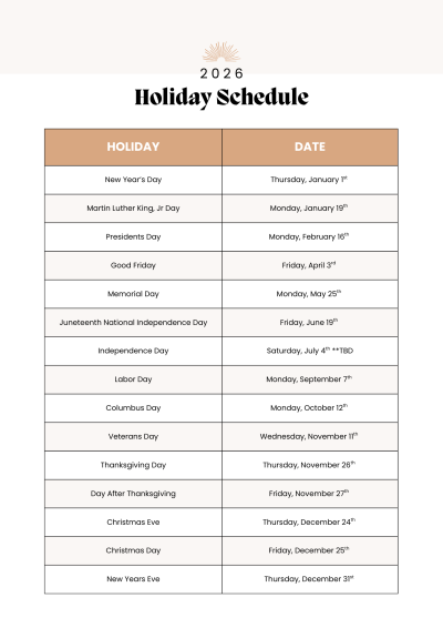 Holiday Schedule – Seaport Federal Credit Union